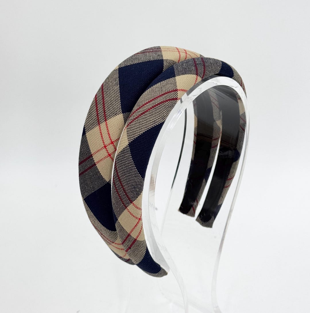 1.25" or 1" Padded Headband-plaid 4c-back to School-uniform Plaid ...