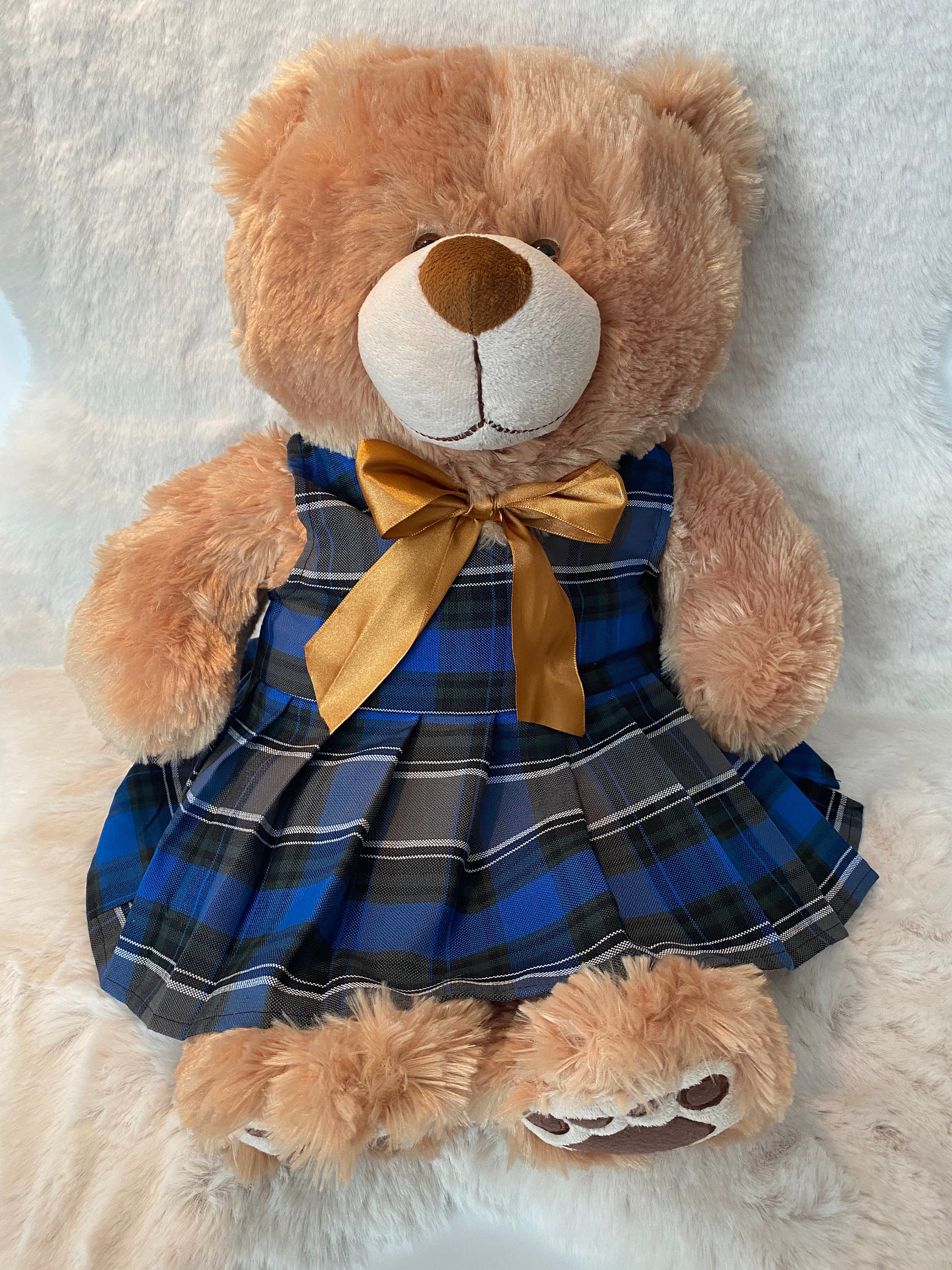 12 Inch/18 Inch Soft Plush Teddy Bear/ Blue Gray Black and | Etsy