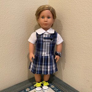 Plaid 85/18 Inch American Doll Outfit/two Styles Jumper/school - Etsy