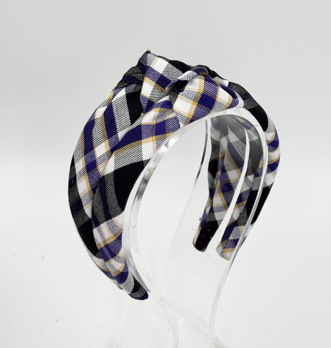 1.25" or 1"knotted Headband in School Uniform Plaid-padded Headband ...