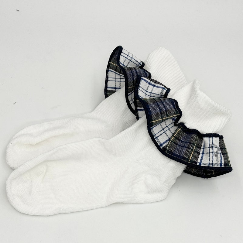 Navy Blue Ruffle Socks - Etsy