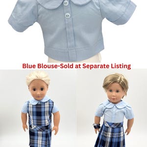 Plaid 76/18 Inch Doll Uniform Outfit/dropped Waist or Pleated Skirt ...
