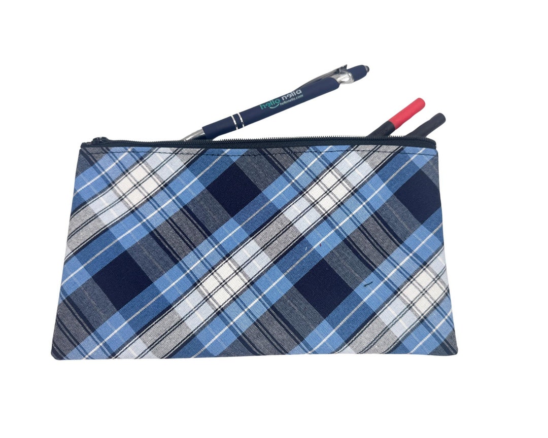 Plaid 76-school Uniform Plaid- Pencil Case -back to School- Zipper ...