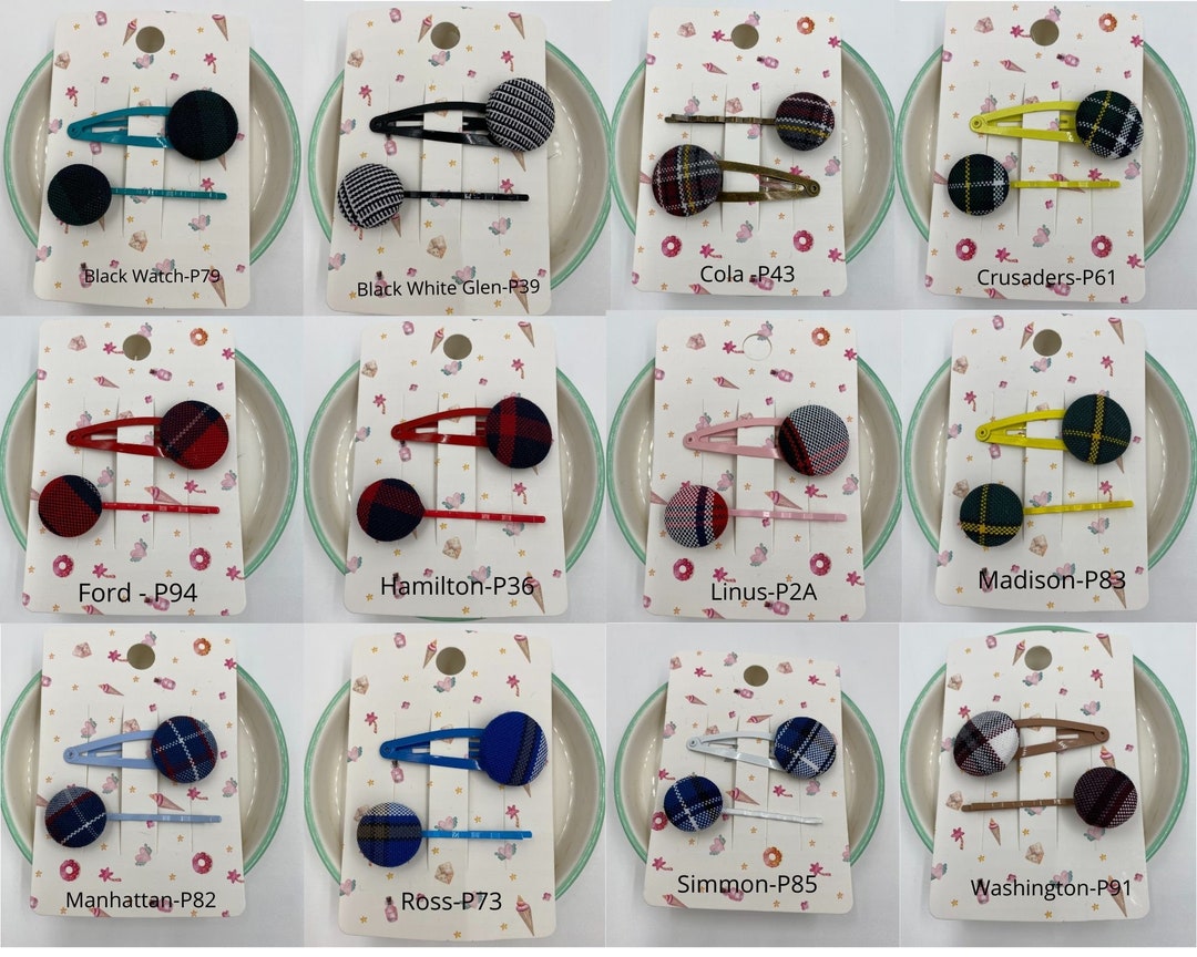 Colorful Hair Clip/hair Bobby Pin/barrette Snap Clip/set of 2/school ...