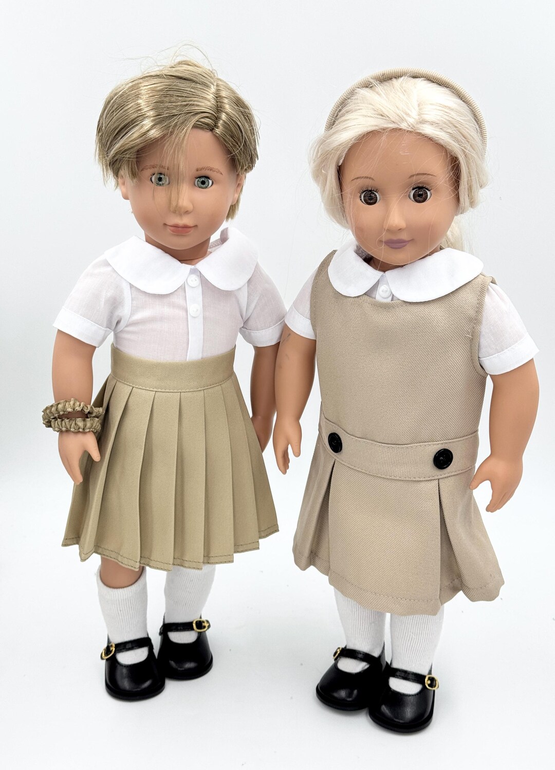 Solid Khaki- 18 Inch Doll Uniform Outfit/dropped Waist or Pleated Skirt ...
