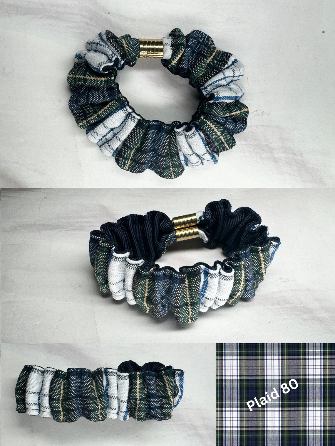 School Uniform Plaid Elastic Pony Wrap/back to School/school Uniform ...