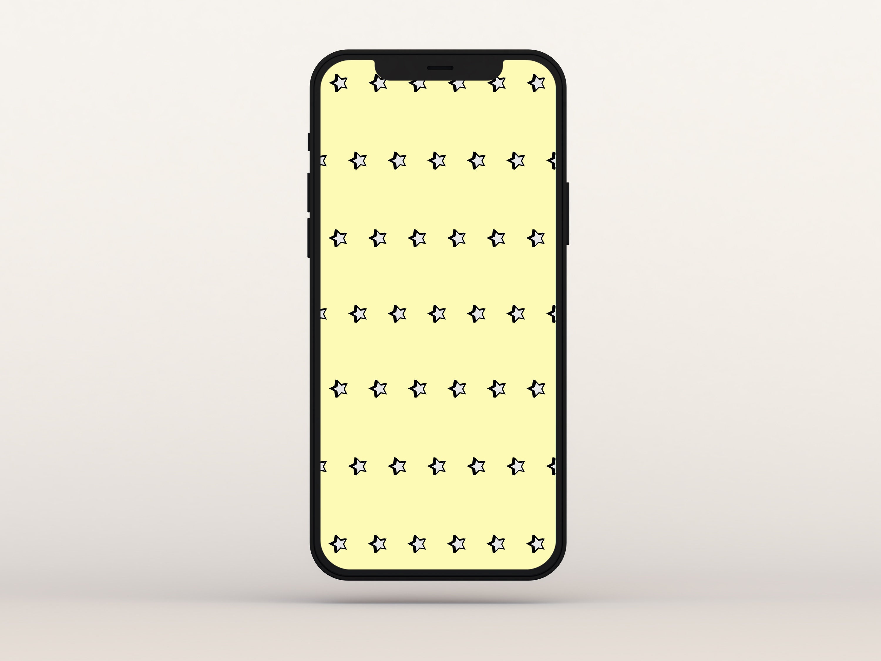 Yellow Star iPhone Lock screen and Wallpaper | Etsy