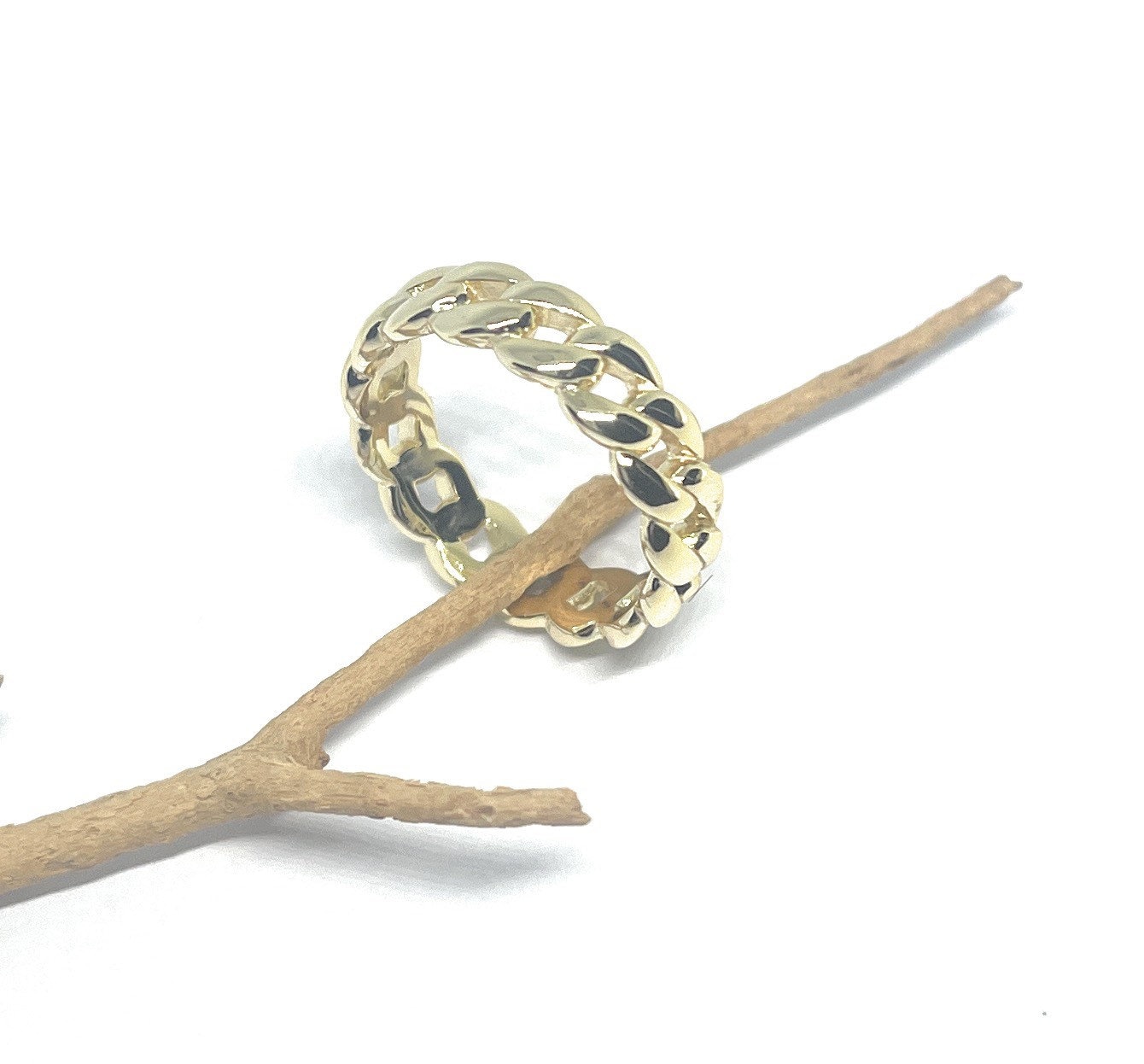 Cuban ring gold Cuban ring sterling silver Cuban Cuban link | Etsy