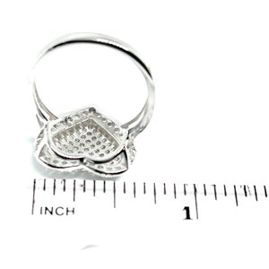 Sterling Silver Pave Heart Ring: CZ Love Ring - Etsy