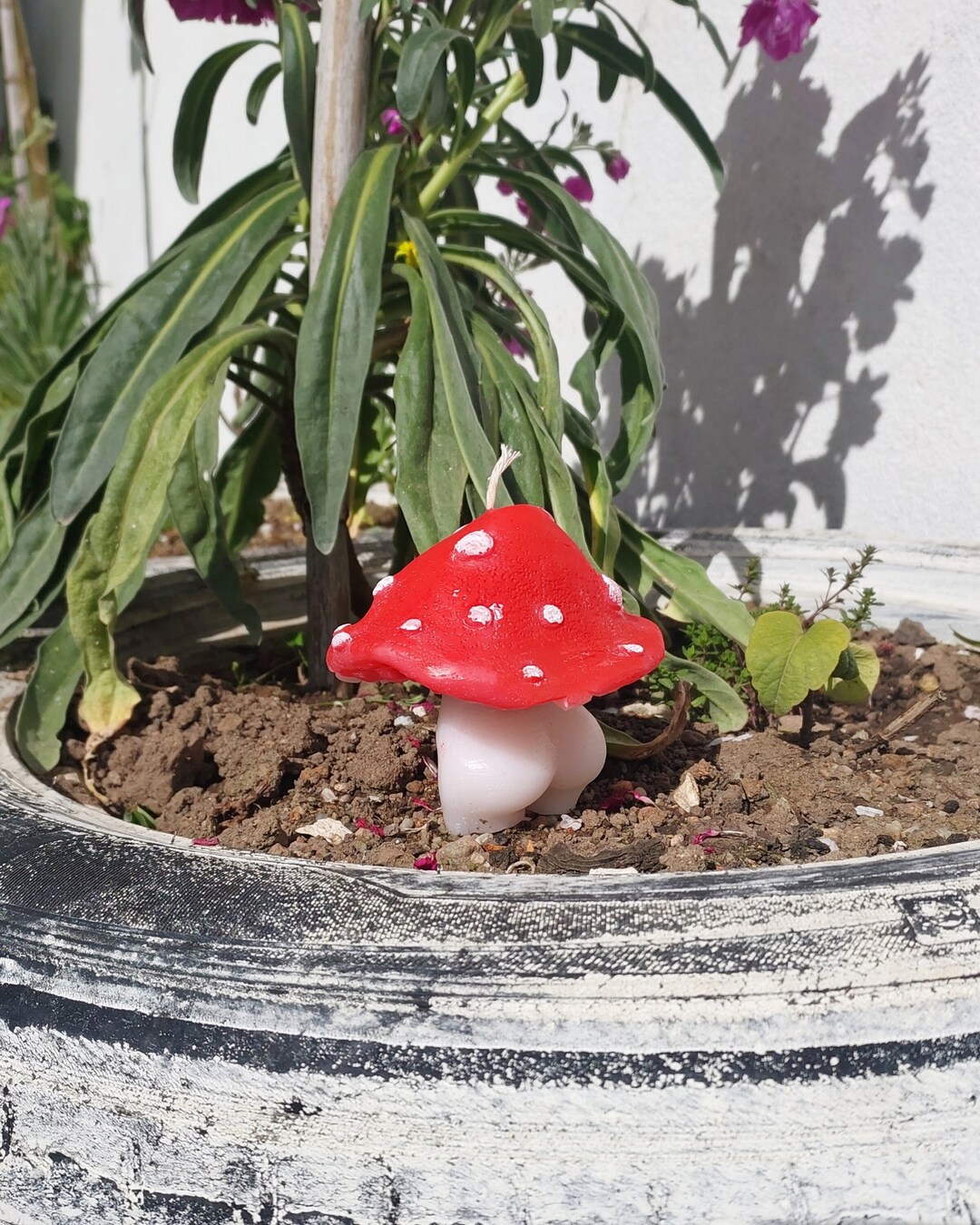 MUSHROOM SHAPE CANDLE Vegetable Wax & Reused Paraffin 10 Hour Burn - Etsy
