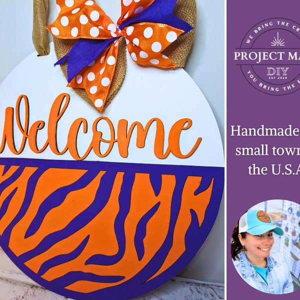 Clemson Tiger Wreath Sign - Etsy