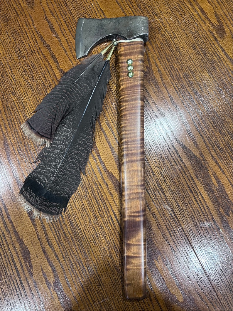 Handcrafted Tomahawk Axe: Curly Maple Handle, High Carbon Steel - Etsy