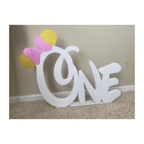 Minnie Mouse Mosaic One Text for Birthday | Etsy