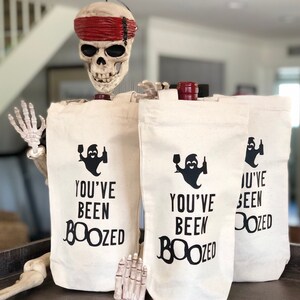 You’ve Been Boozed Wine Tote, Halloween Booze Gift Bags, Favor Treat ...