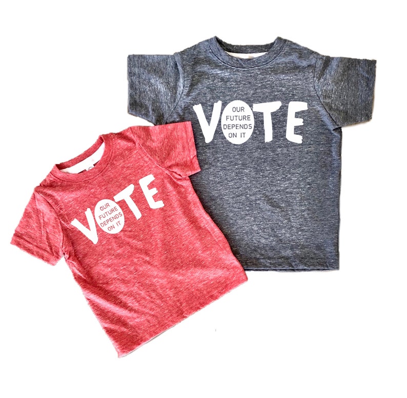 VOTE Our Future Depends on It Kid Toddler Tee Shirt Election | Etsy