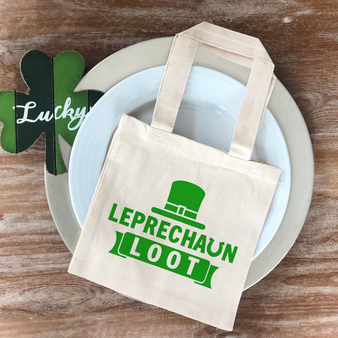 St. Patricks Day Party Tote Bag, Leprechaun Loot Gift Bag, Lucky Kids ...