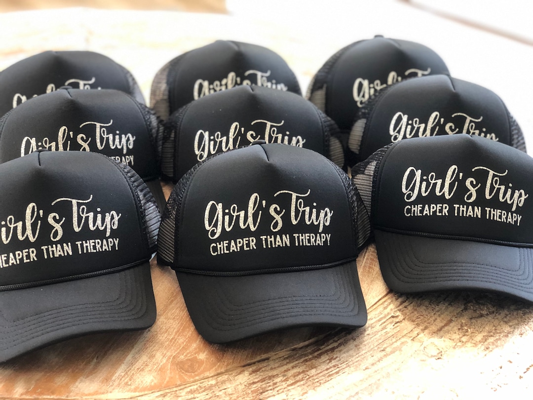 Girls Trip Cheaper Than Therapy Trucker Hat, Girls Getaway Weekend ...