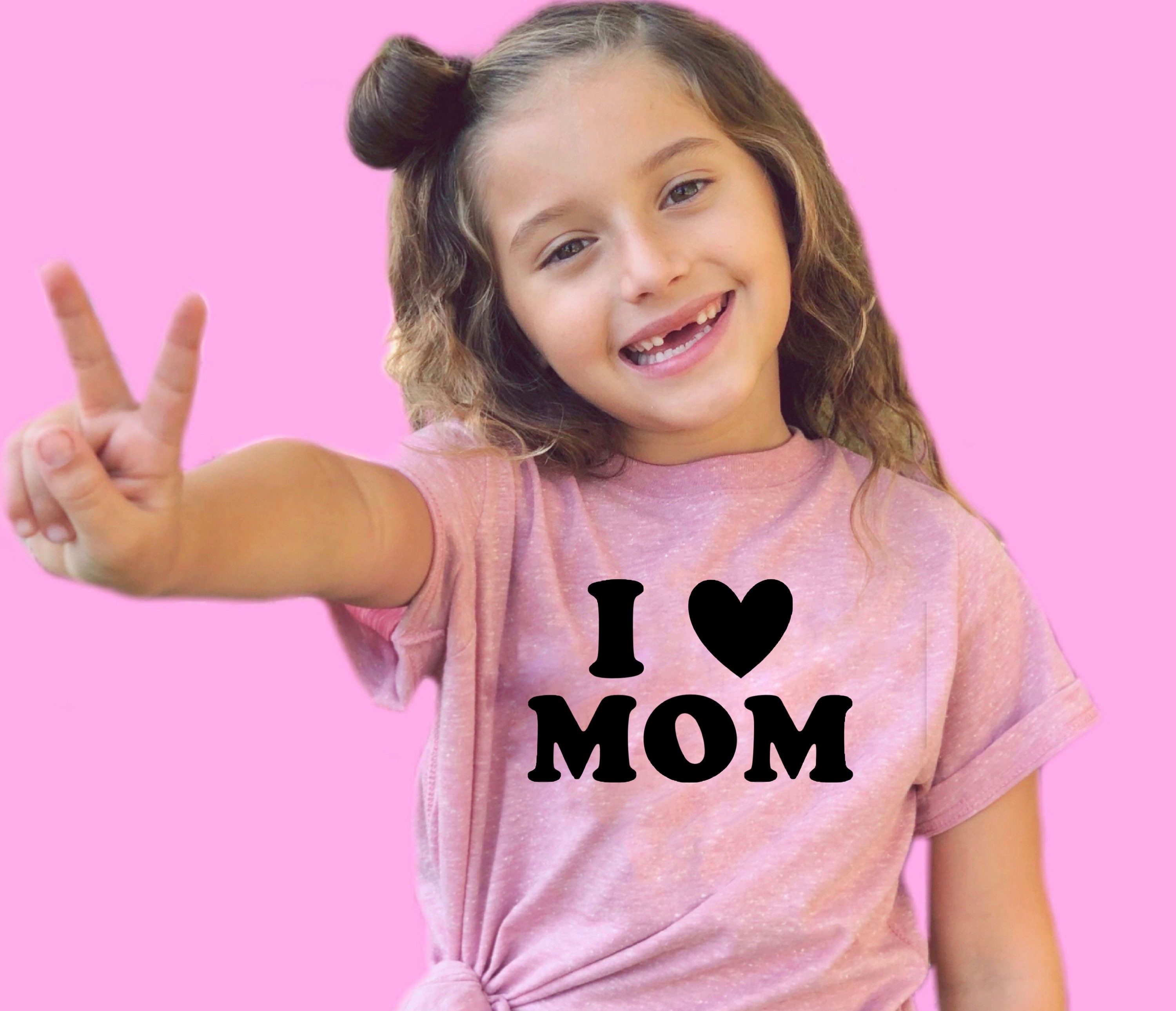 I Love Mom Kids Tee Shirt I Heart Mom Tee Shirt Mothers Day - Etsy