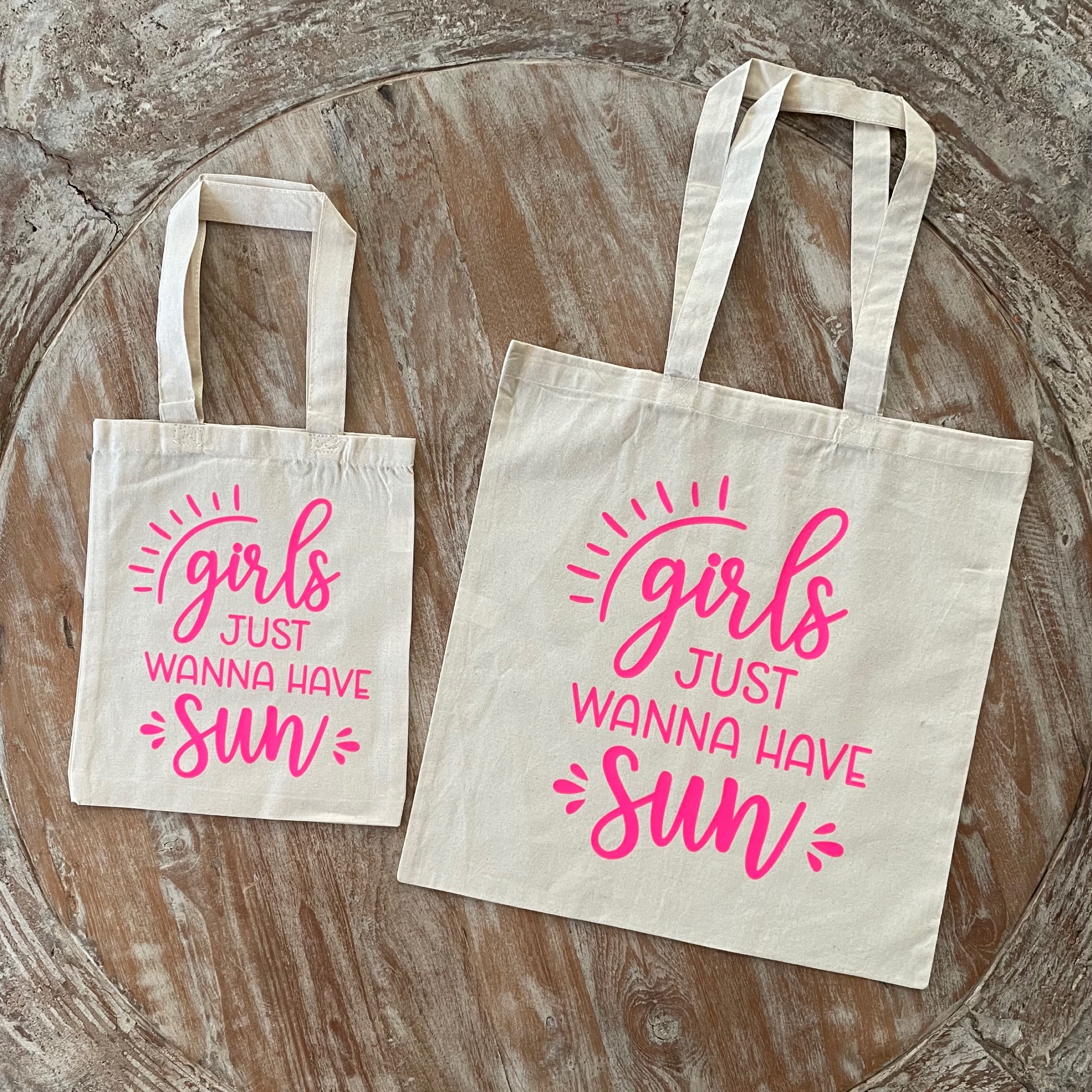 Girls Just Wanna Have Sun Canvas Tote Bags, Girls Trip Weekend Getaway ...