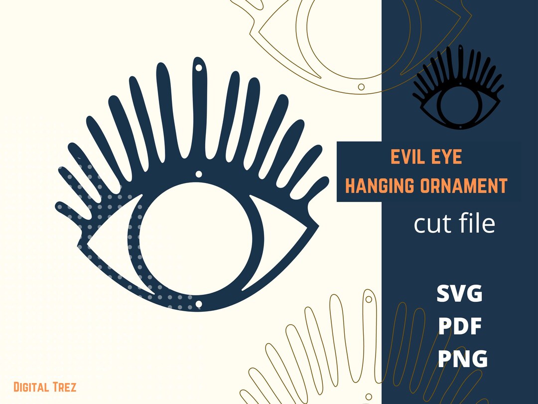 Evil Eye Svg, Boho Hanging Ornament Laser Cut Files for Cutting Machine ...