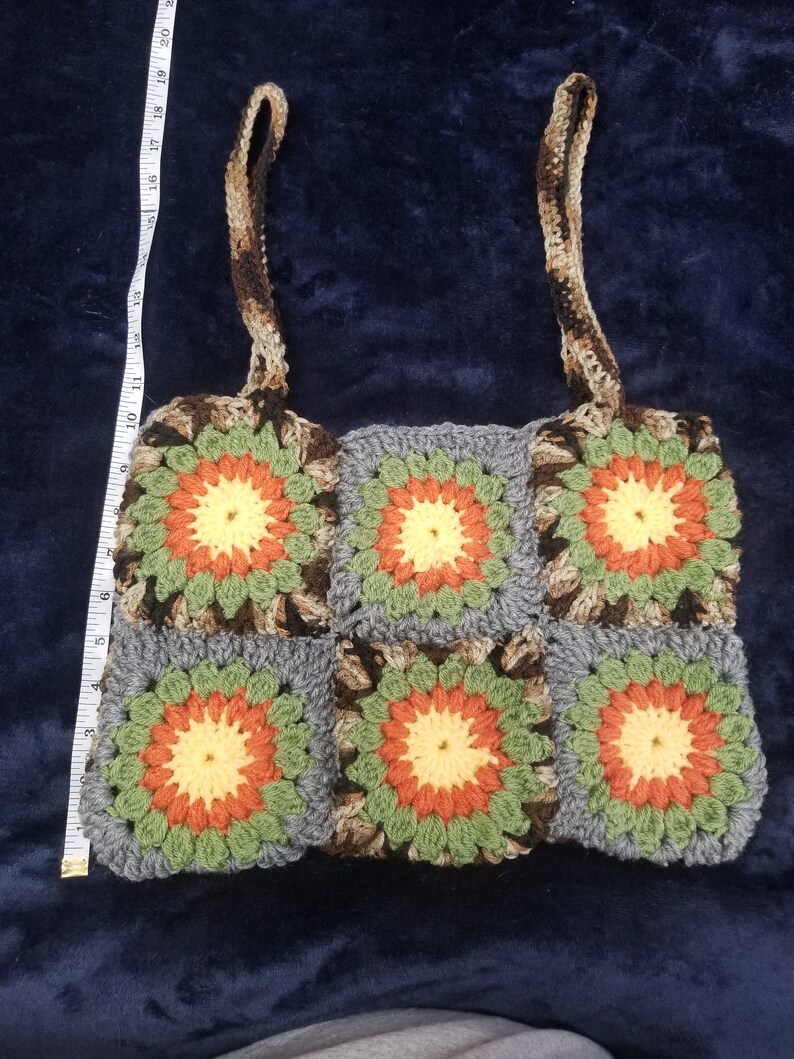 Crochet Bag, Handmade Granny Square Crochet Handbag - Etsy