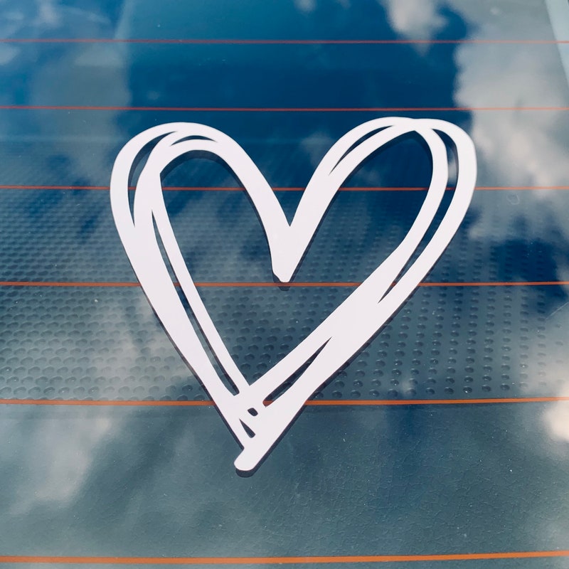 Heart Car Decal - Etsy