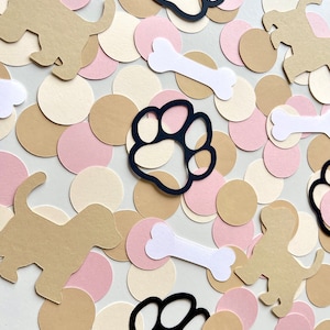 Let’s Pawty - Pink Puppy Dog Birthday Confetti - Dog Theme Girl ...