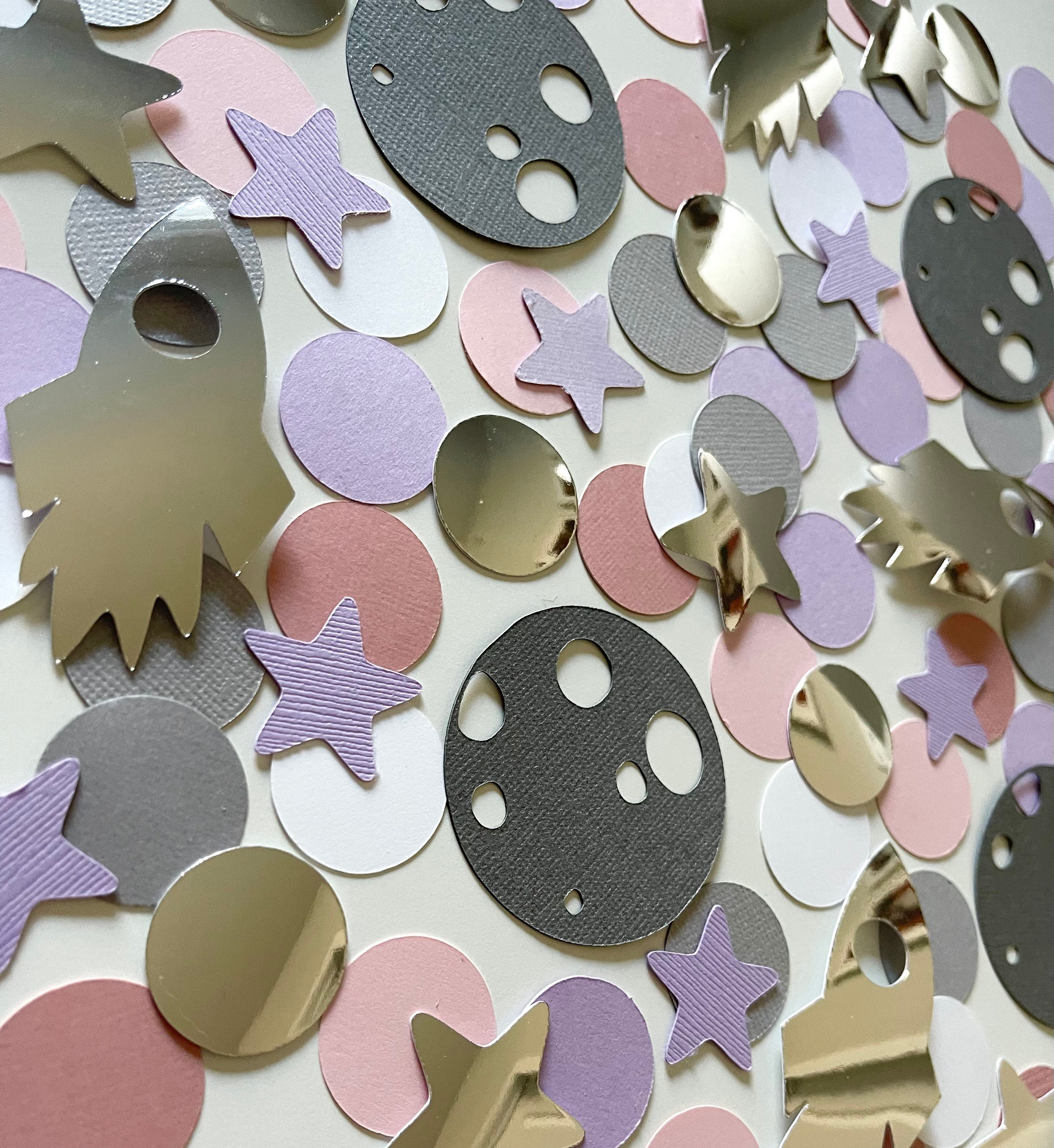 Two the Moon Confetti Space Confetti Girl Second Birthday - Etsy