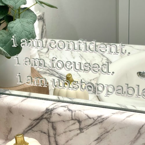Positive Affirmations Motivational Mirror Decal Mirror - Etsy