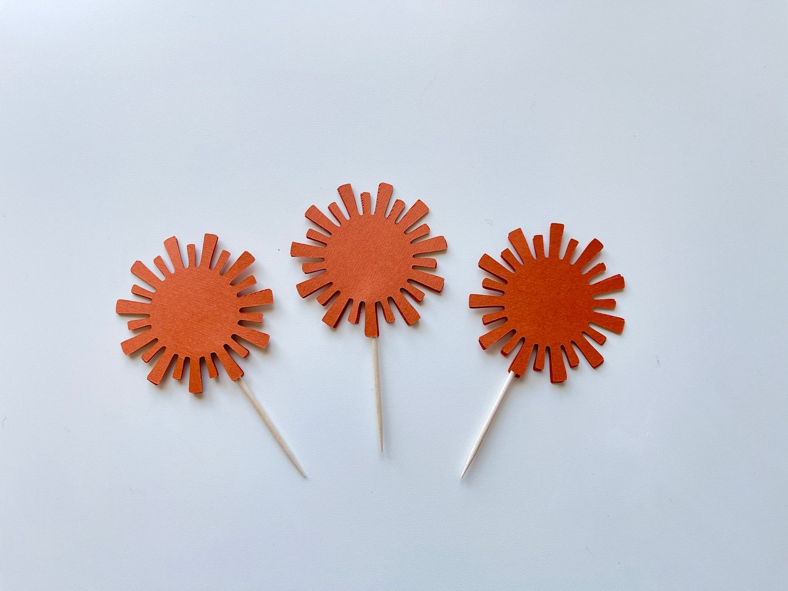 Boho Sunshine Cupcake Toppers, Sun Cupcake Toppers, Golden Sun Cupcake ...