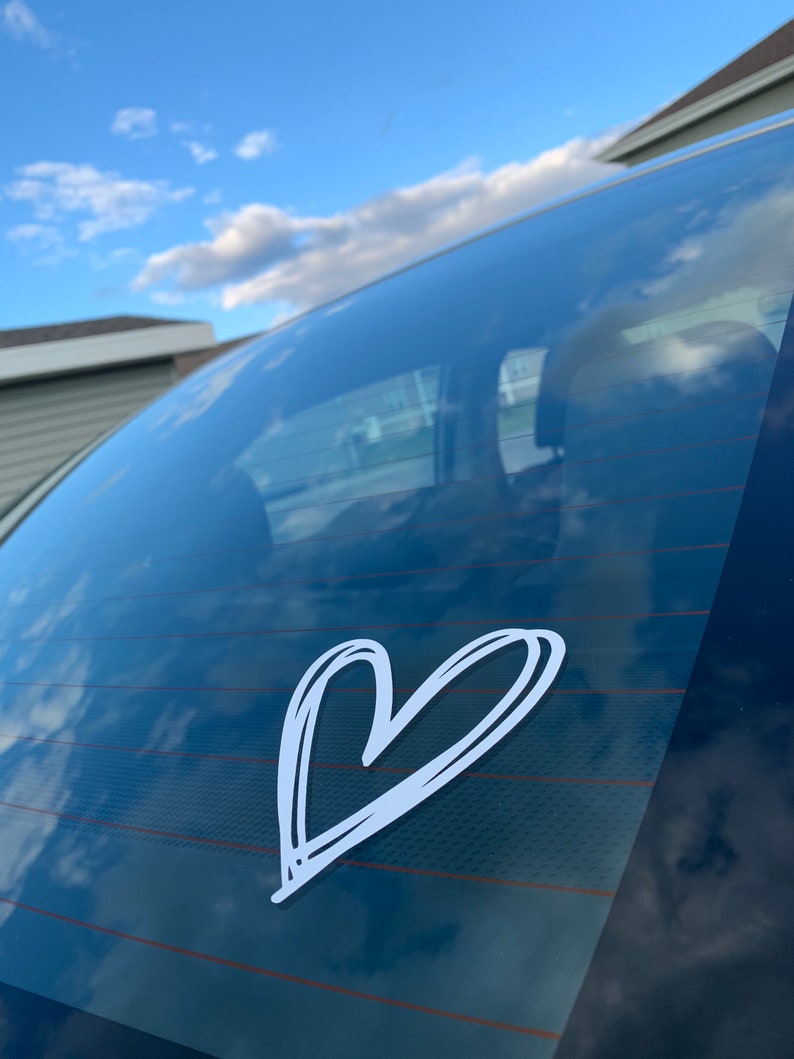 Simple Heart Decal,car Decal, Heart Sticker, Simple Heart Sticker ...