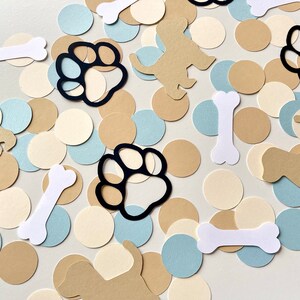 Let’s Pawty - Blue Puppy Dog Birthday Confetti - Boy Dog Theme Birthday ...