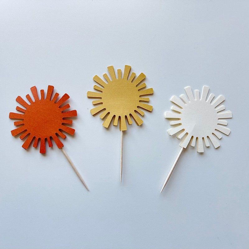 Sunshine Cupcake Topper - Etsy