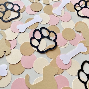 Let’s Pawty - Pink Puppy Dog Birthday Confetti - Dog Theme Girl ...