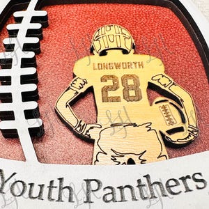 Football, Youth Football Ornament, Laser Cut File, Laser Cut Ornament ...