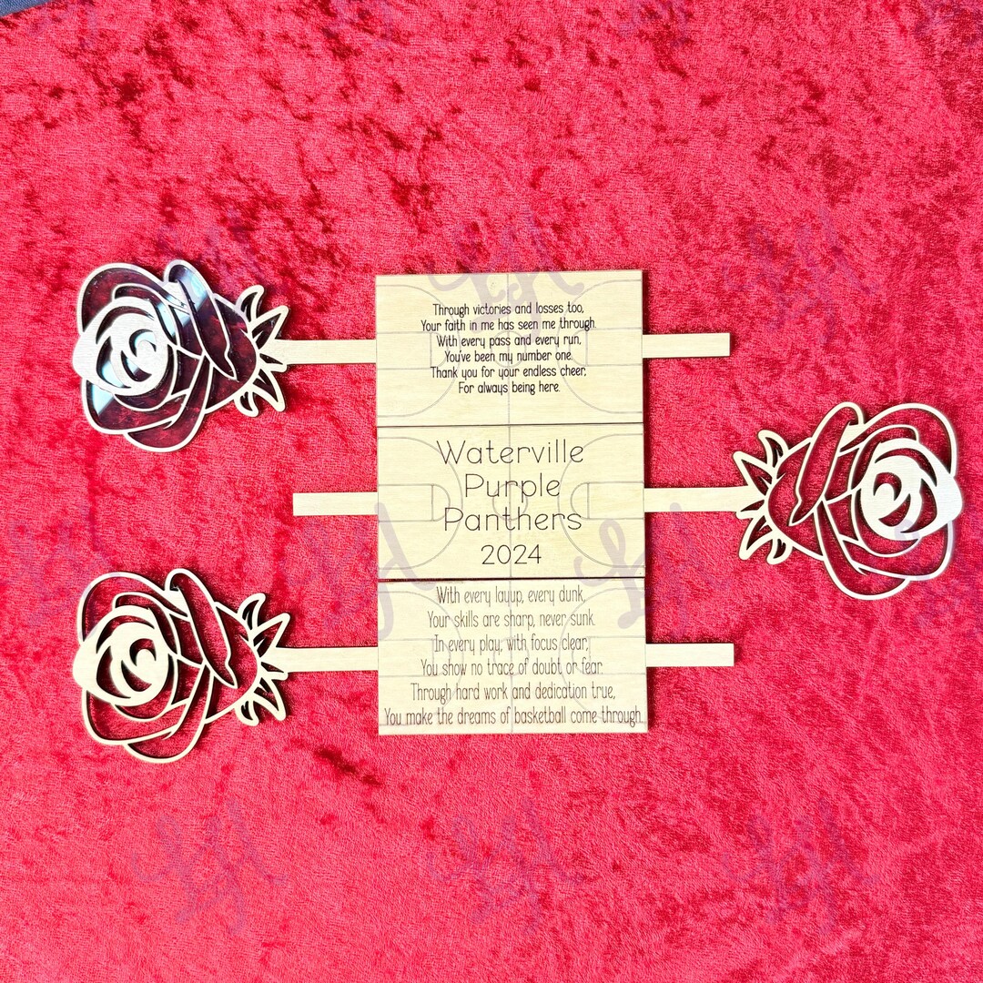 Rose, Basketball, Laser Cut, Thank You Gift, Coaches, Parents ...