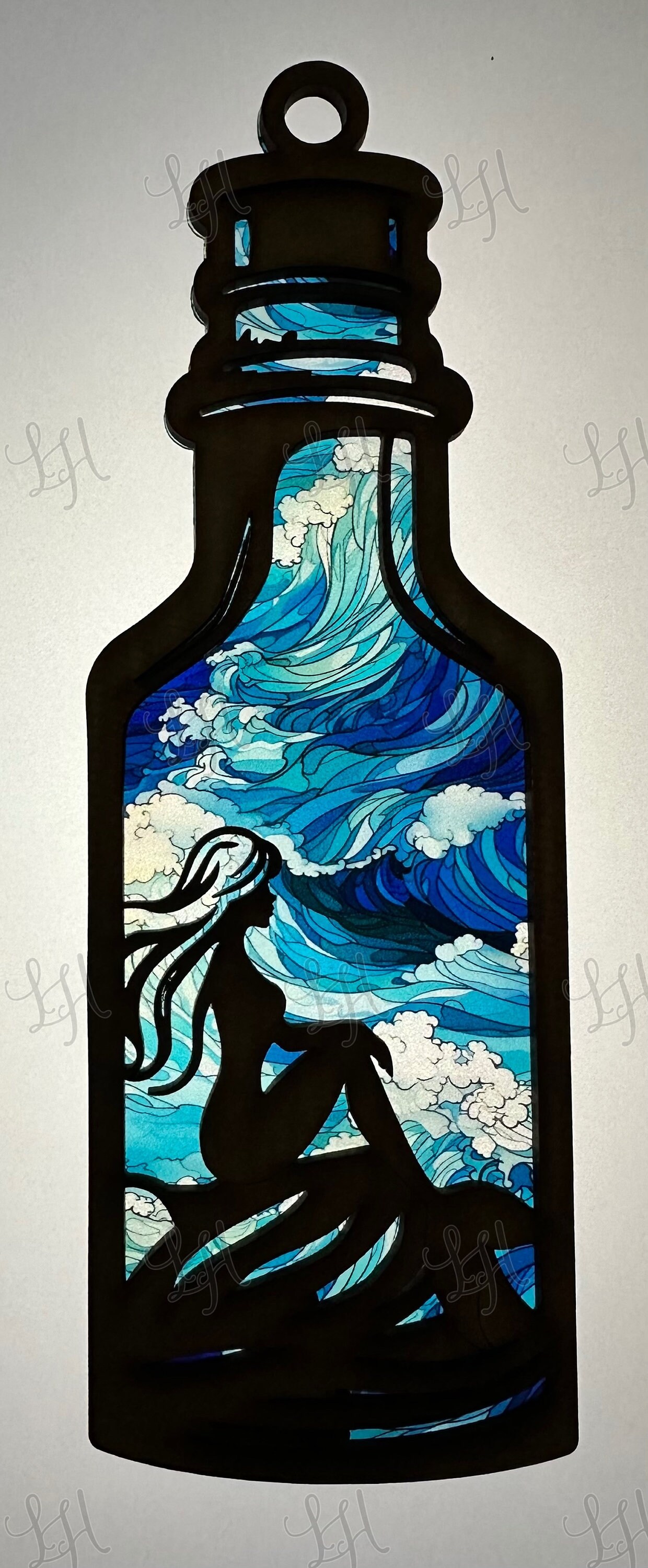 Mermaid Suncatcher, Laser Cut Suncatcher, Laser Cut File, Laser Cut ...