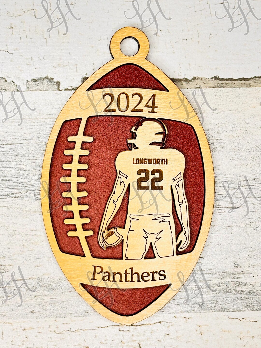 Personalized Football Ornament Laser Cut File (digital Download) - Etsy