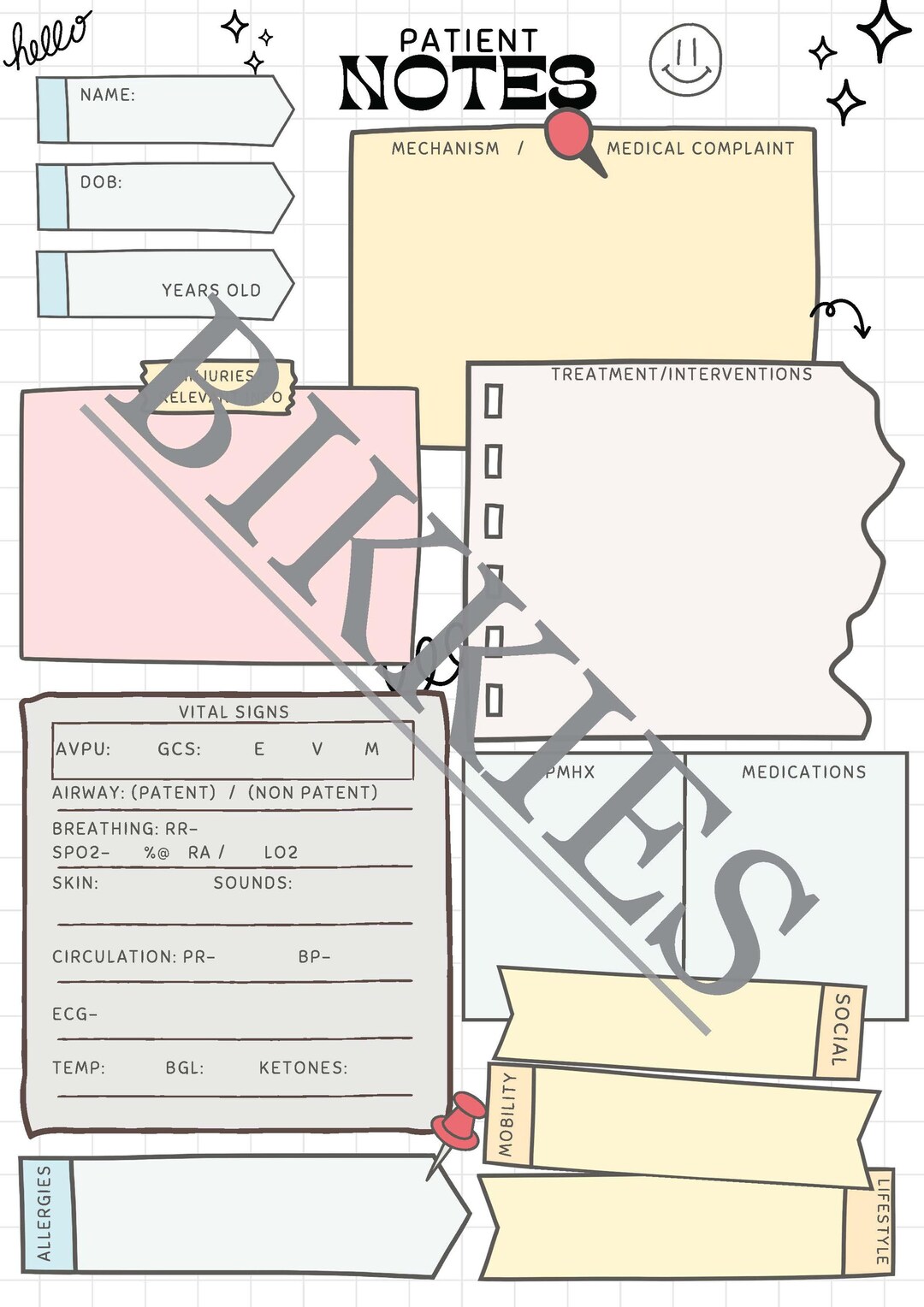 Patient Notes, Template, IMISTAMBO, Nursing, Nurse, Paramedic ...