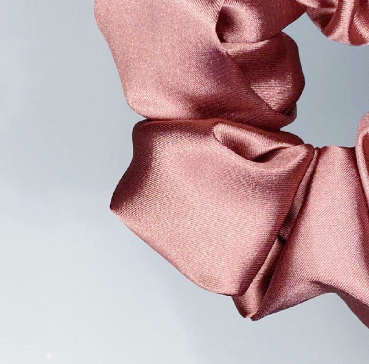 Silk Rosey Hair Scrunchies matching Face Mask Available | Etsy