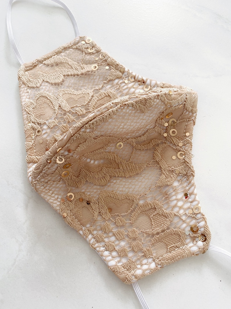 Princess Pink Grey Lavender Cream Sparkling Lace Face Mask - Etsy