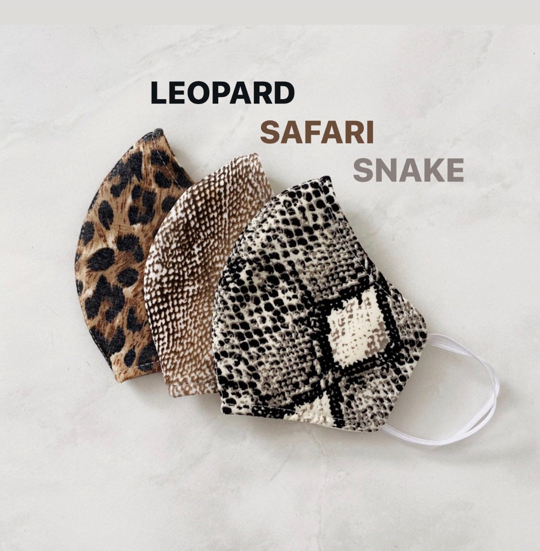 Animal Print Face Mask Reusable, Washable, Handmade Contour Fitted ...