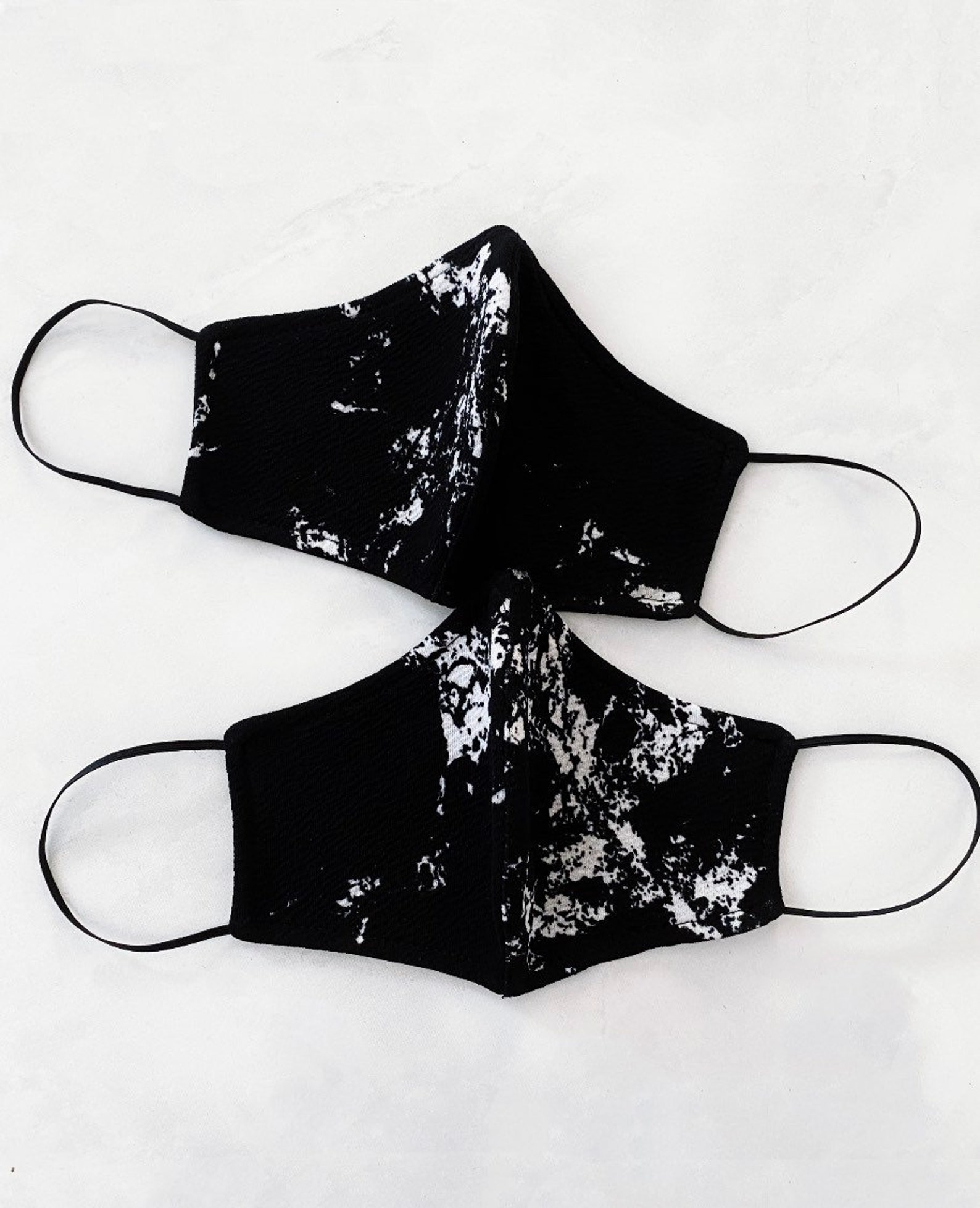 Black Marble Face Mask And/or Scrunchies Reusable Washable - Etsy