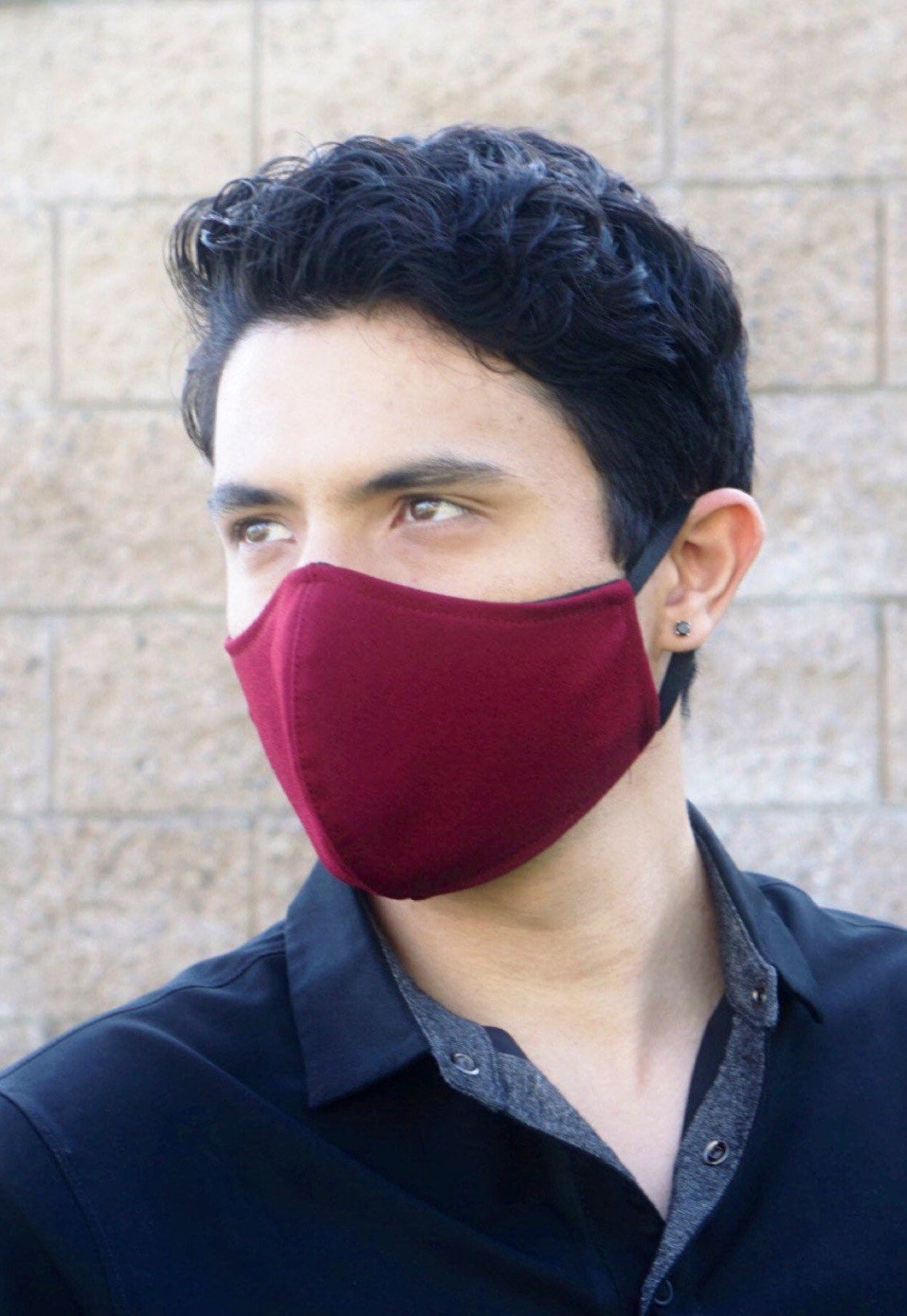 Men and Women Burgundy Face Mask Reusable Washable Fashion | Etsy