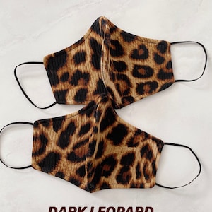 Animal Print Face Mask Reusable, Washable, Handmade Contour Fitted ...