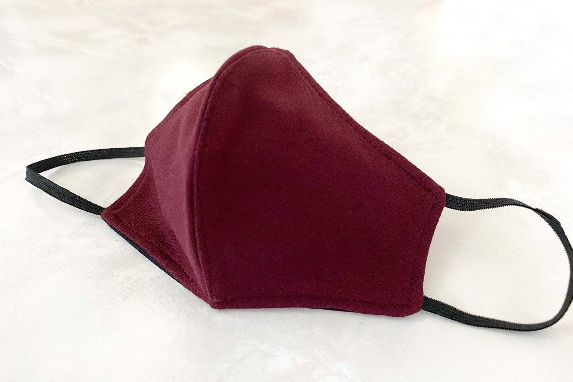 Men and Women Burgundy Face Mask Reusable Washable Fashion | Etsy