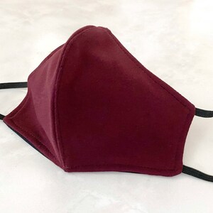 Men and Women Burgundy Face Mask - Reusable, Washable, Fashion Fitted ...