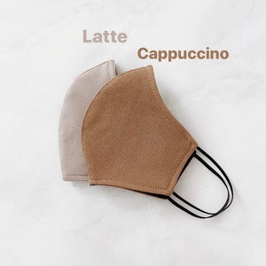 Neutral Cream Beige Face Mask - Reusable, Washable, Handmade Fashion ...