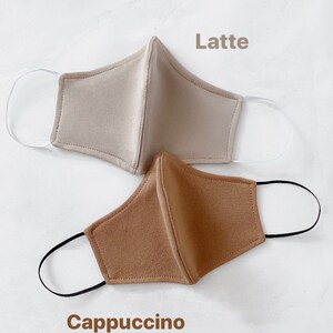 Neutral Cream Beige Face Mask - Reusable, Washable, Handmade Fashion ...