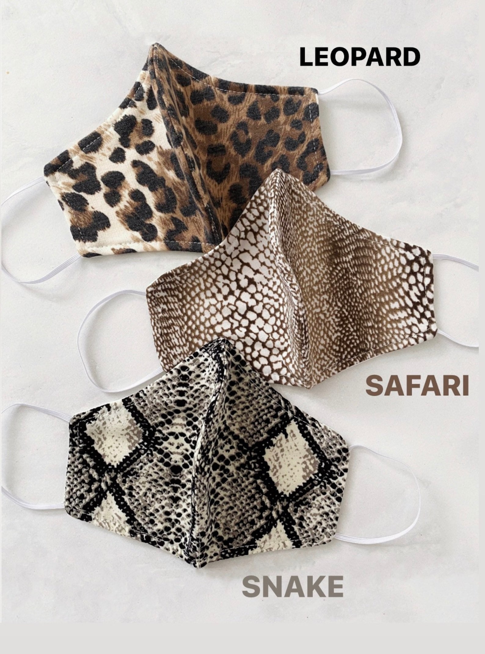 Animal Print Face Mask Reusable Washable Handmade Contour | Etsy